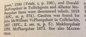 Septs of Clan Farquharson – Clan Farquharson